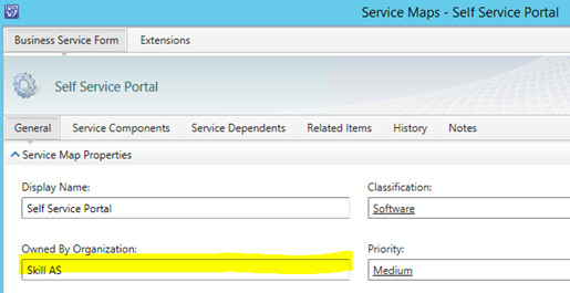 Customize Service Manager Business Services CI for Relationship with ...