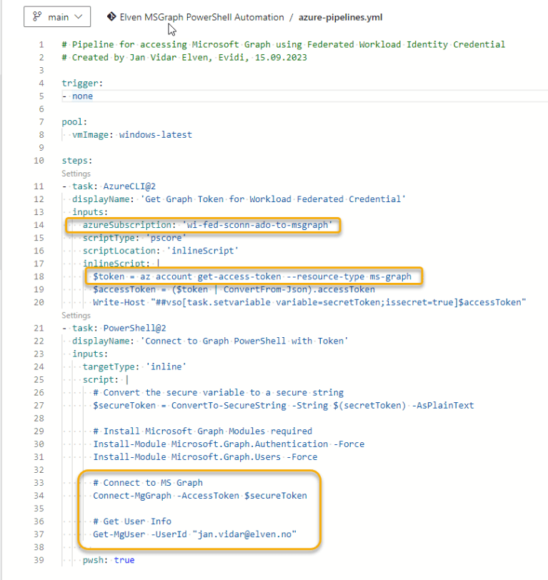Connect to Microsoft Graph in Azure DevOps Pipelines using Workload ...